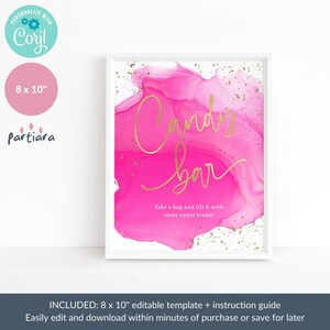 Girl Candy Bar Sign Baby Shower Candies Favor Gifts Table Poster ...