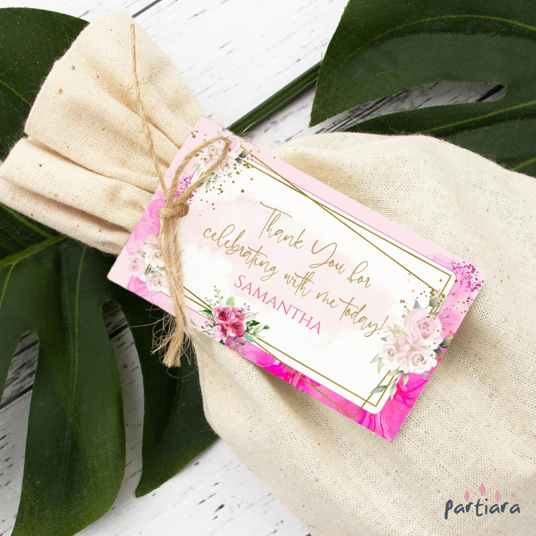 Mothers Day Party Favor Gift Tag Ladies Birthday Brunch Floral Favors ...