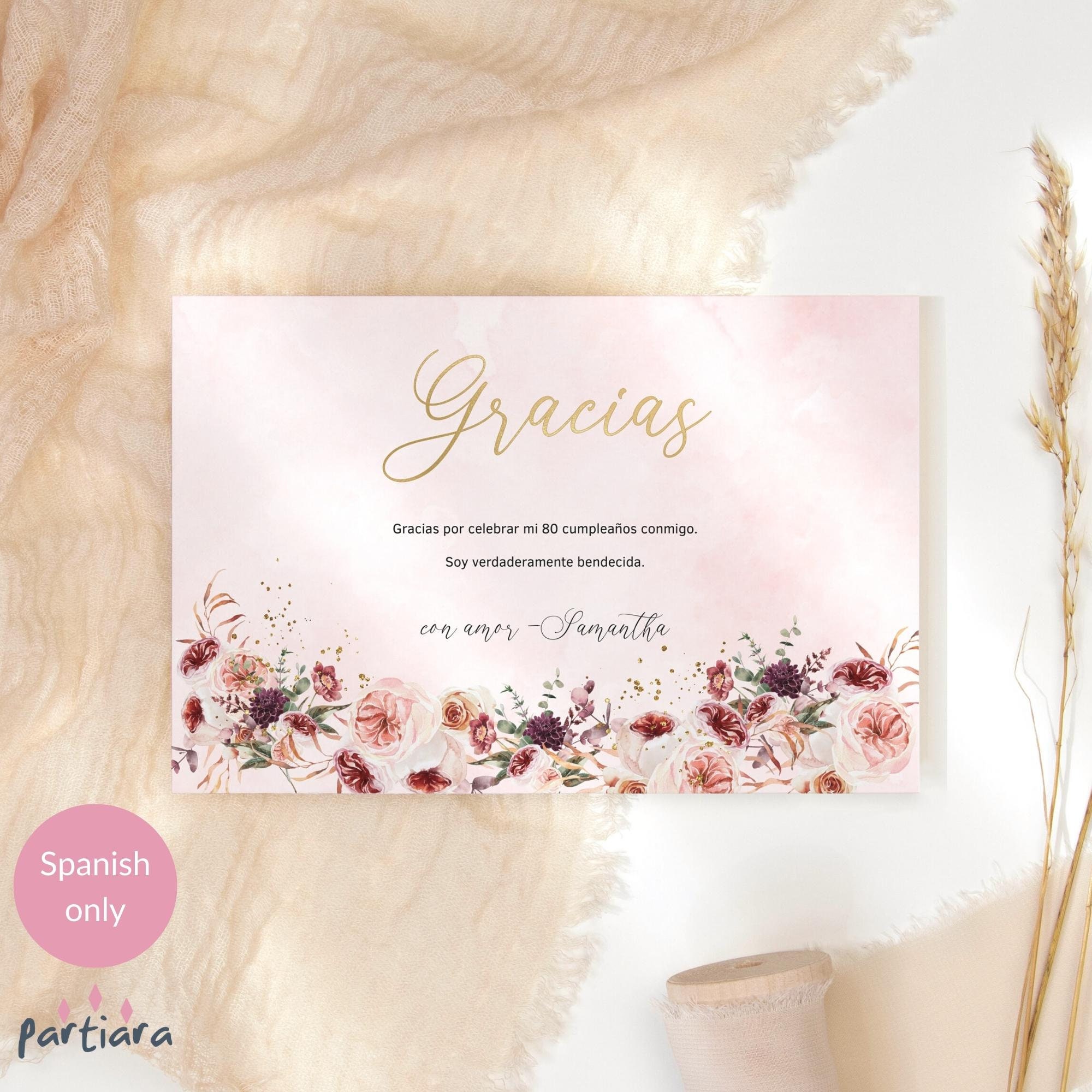 Wedding Thank You Card Wording In Spanish