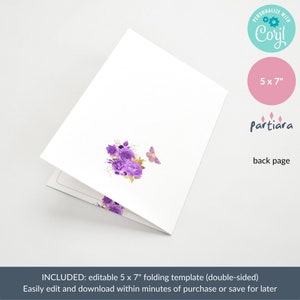 Quinceanera Program Butterfly Template, Purple Quince Party Programs ...