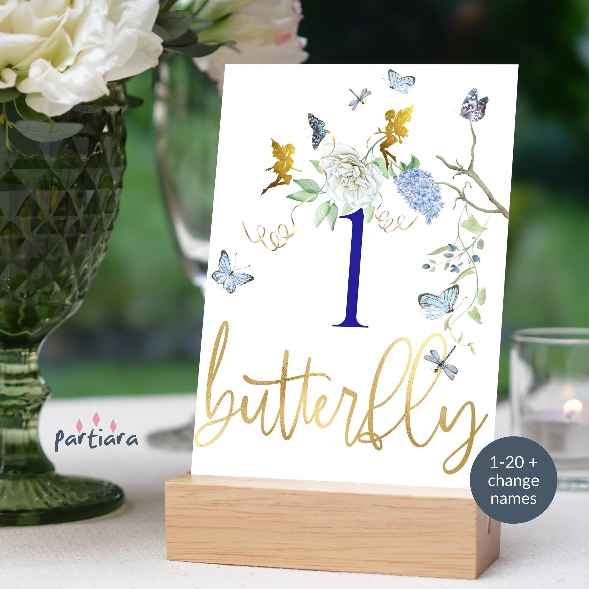 Enchanted Forest Birthday Table Number Cards Girl's Dinner - Etsy