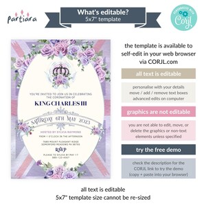 Kings Charles III Coronation Invite Printable Street Party Invitations ...