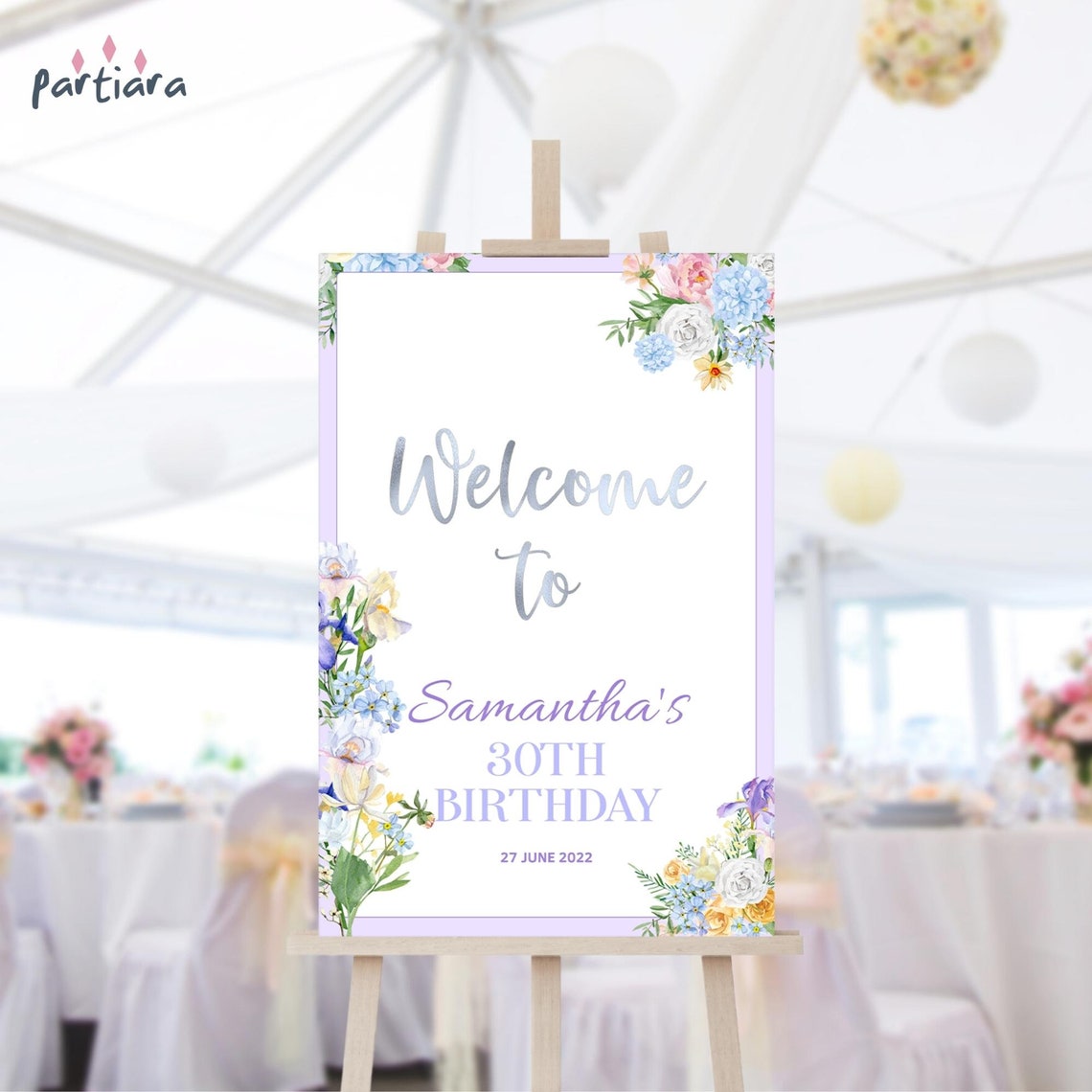 Ladies Floral Birthday Welcome Sign Editable Mothers Day - Etsy