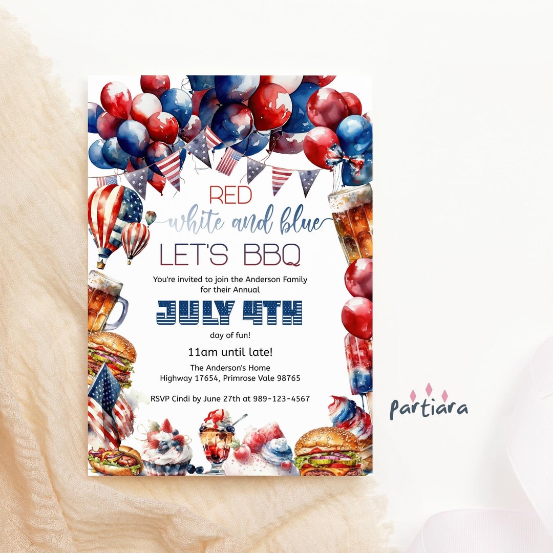 Invitation BBQ Party Printable, Backyard Barbecue Invite, Mens Birthday ...