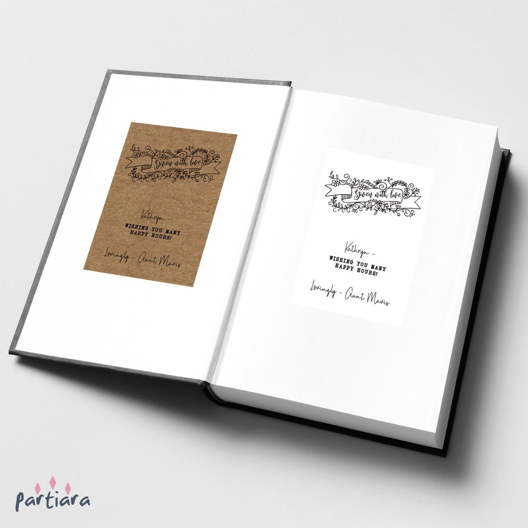 Library Book Plates Template, Library Book Labels Printable, Bookplate ...