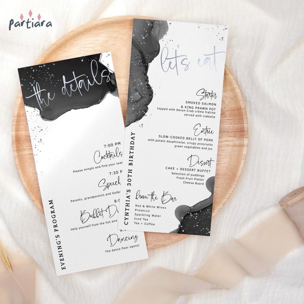 Adult Birthday Party Program - Etsy