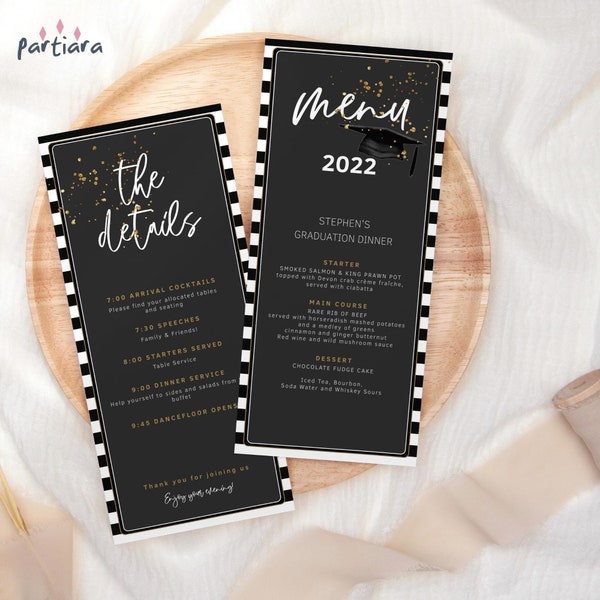 Graduation Dinner Program - Etsy