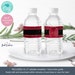 Red Gold Water Bottle Labels Printable Ladies Birthday Party - Etsy