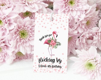 Flamingo Tags Round Paper Gift Tags Set of 10 - Etsy