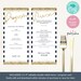 Blue Stripe Menu Program Nautical Birthday Party Table Menus Printable ...