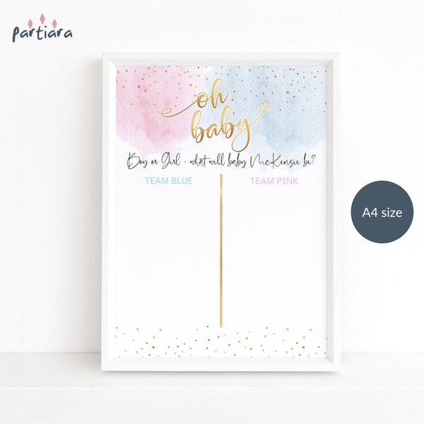 Gender Reveal Tally Sheet Editable - Etsy Australia