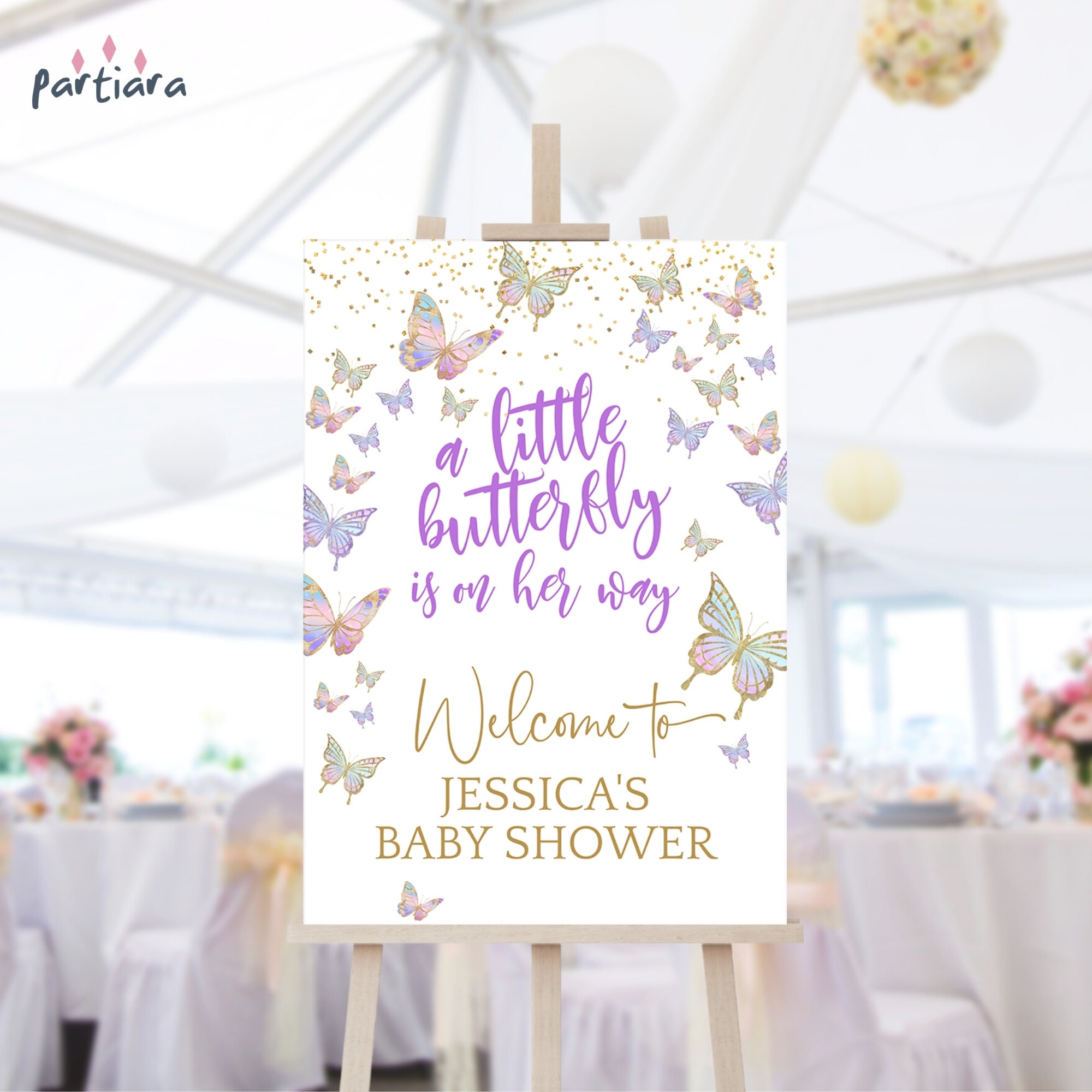 DIY Butterfly Baby Shower Welcome Sign Butterflies Printable - Etsy