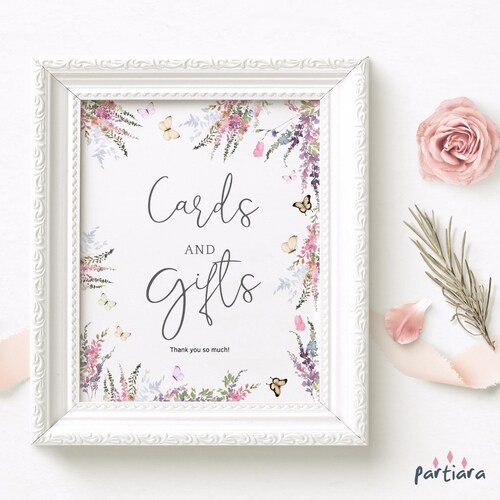 Wedding Cards and Gifts Sign Printable Gift Table Sign - Etsy