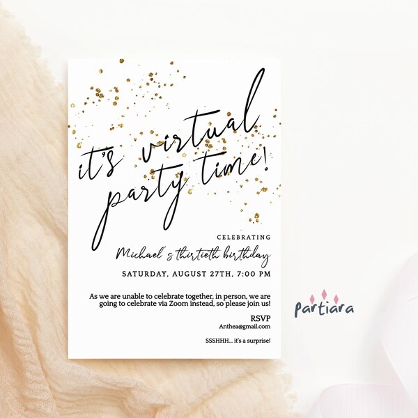 Virtual Party Invitation - Etsy
