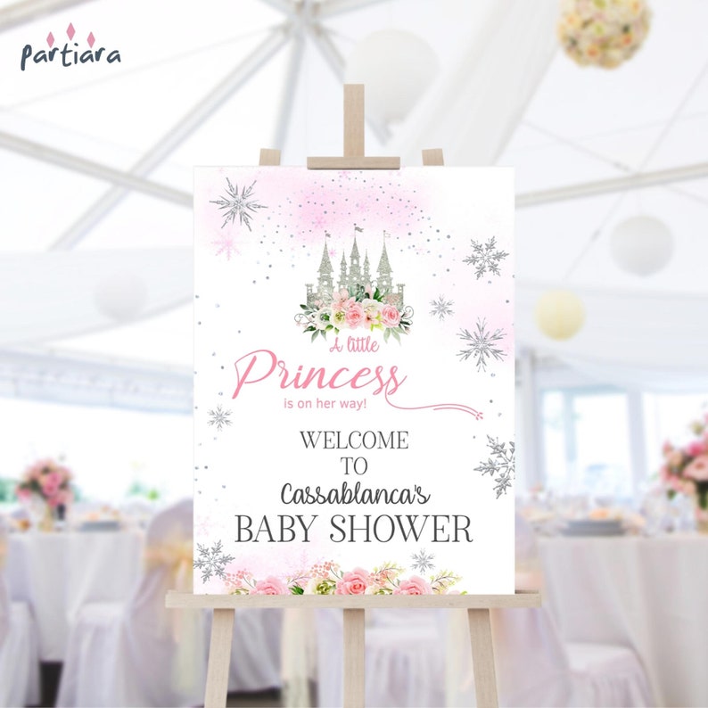 Princess Baby Sign Girl Baby Shower Welcome Poster Fairytale - Etsy