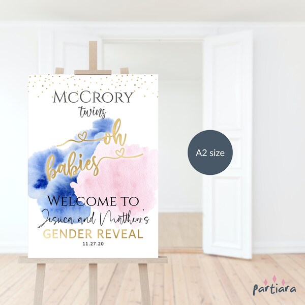 Twins Gender Reveal - Etsy