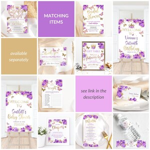 Quinceanera Program Butterfly Template, Purple Quince Party Programs ...