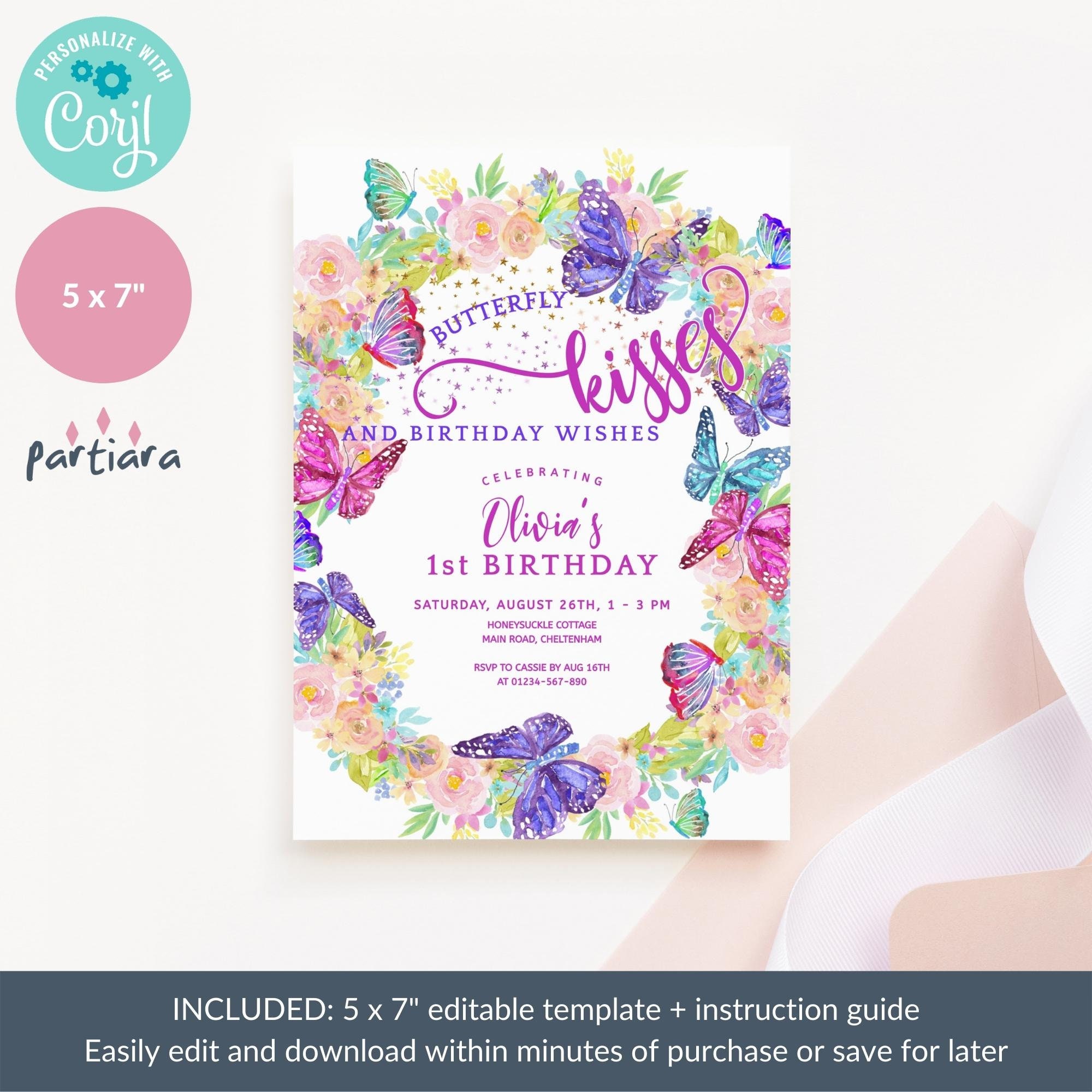 Invitations & Announcements Printable Party for Kids Editable Instant ...