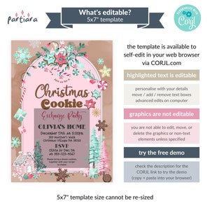 Cookie Exchange Invitation Christmas Cookie Holiday Party Invites ...