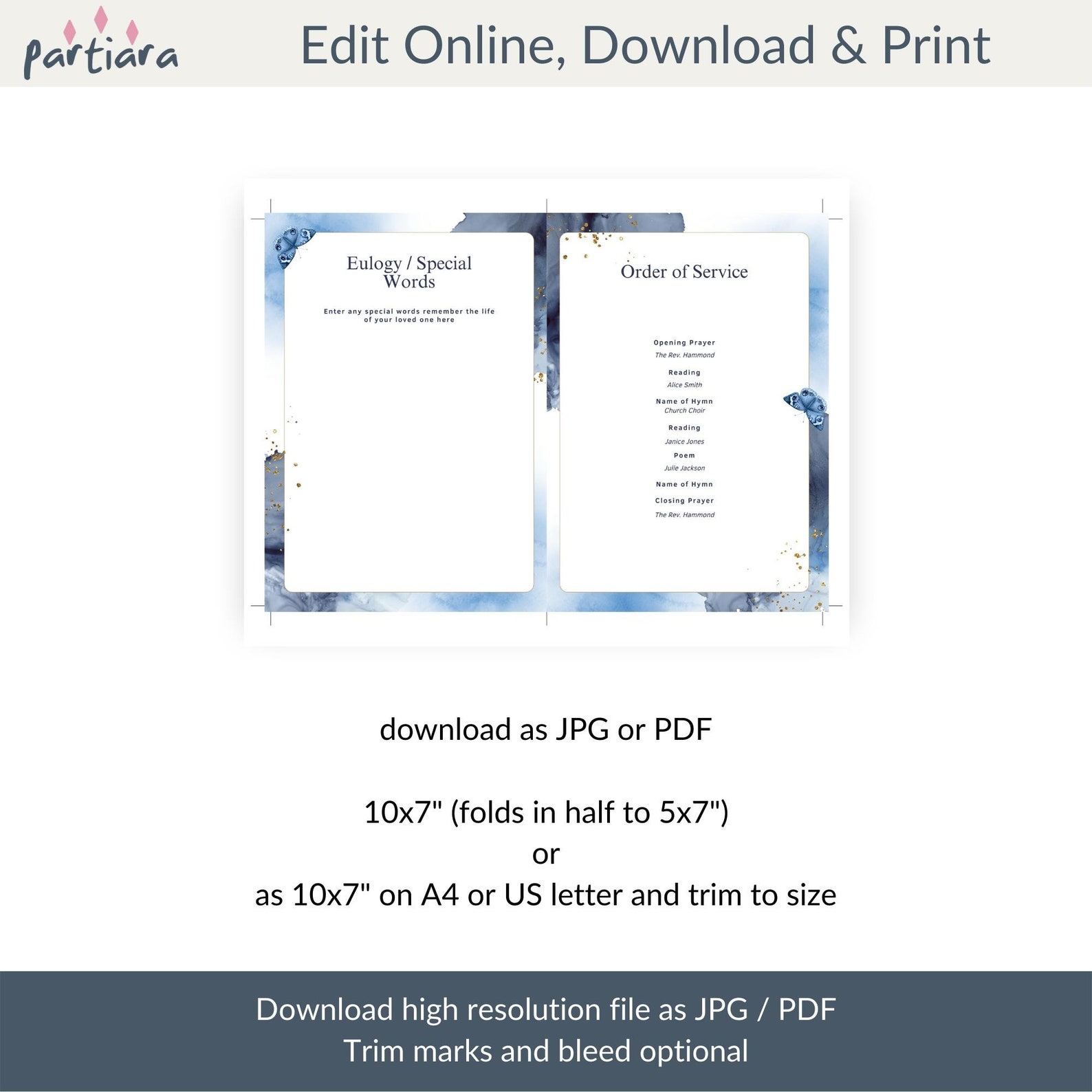 Baby Boy Memorial Funeral Program Printable Teens Mens Forever - Etsy