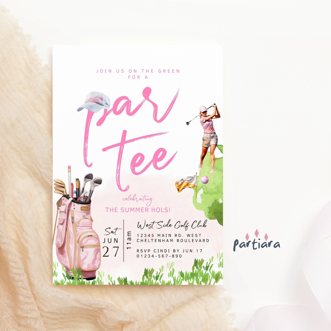 Ladies Golf Day Invitation, Birthday Golf Party Invites Printable, Teen ...