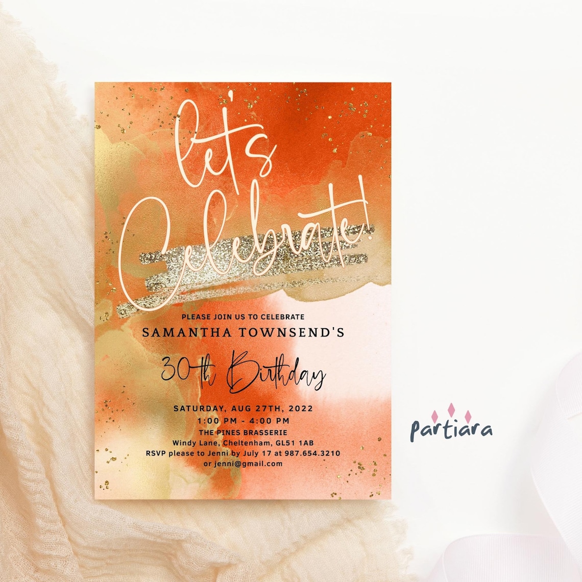 Lets Celebrate Invitation Printable Birthday Party Invites for - Etsy