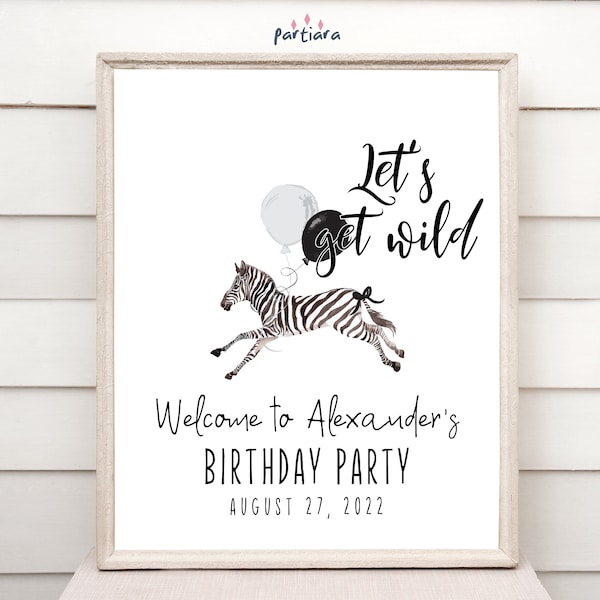 Zebra Banner - Etsy