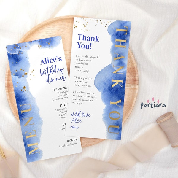 Royal Dinner Menu Template - Etsy