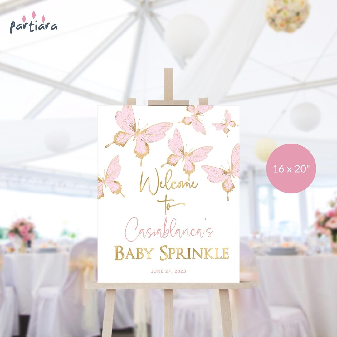 Girl Baby Sprinkle Sign Welcome Party Poster Board Decoration - Etsy