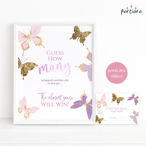 Guess How Many M&m's Game Printable Baby Shower Games - Etsy