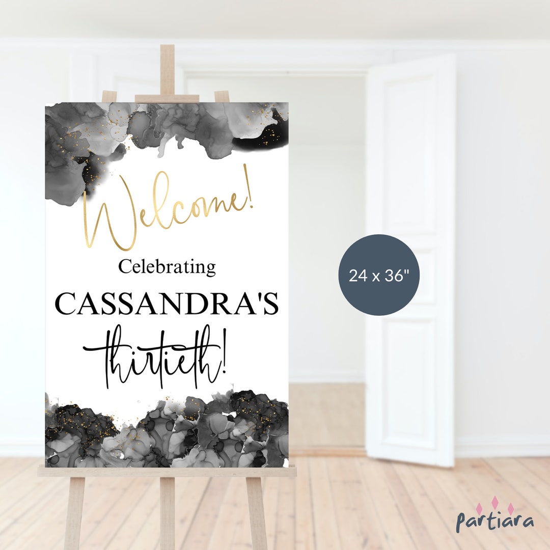 Party Welcome Sign Printable, Mens Dinner Events Welcome Poster ...