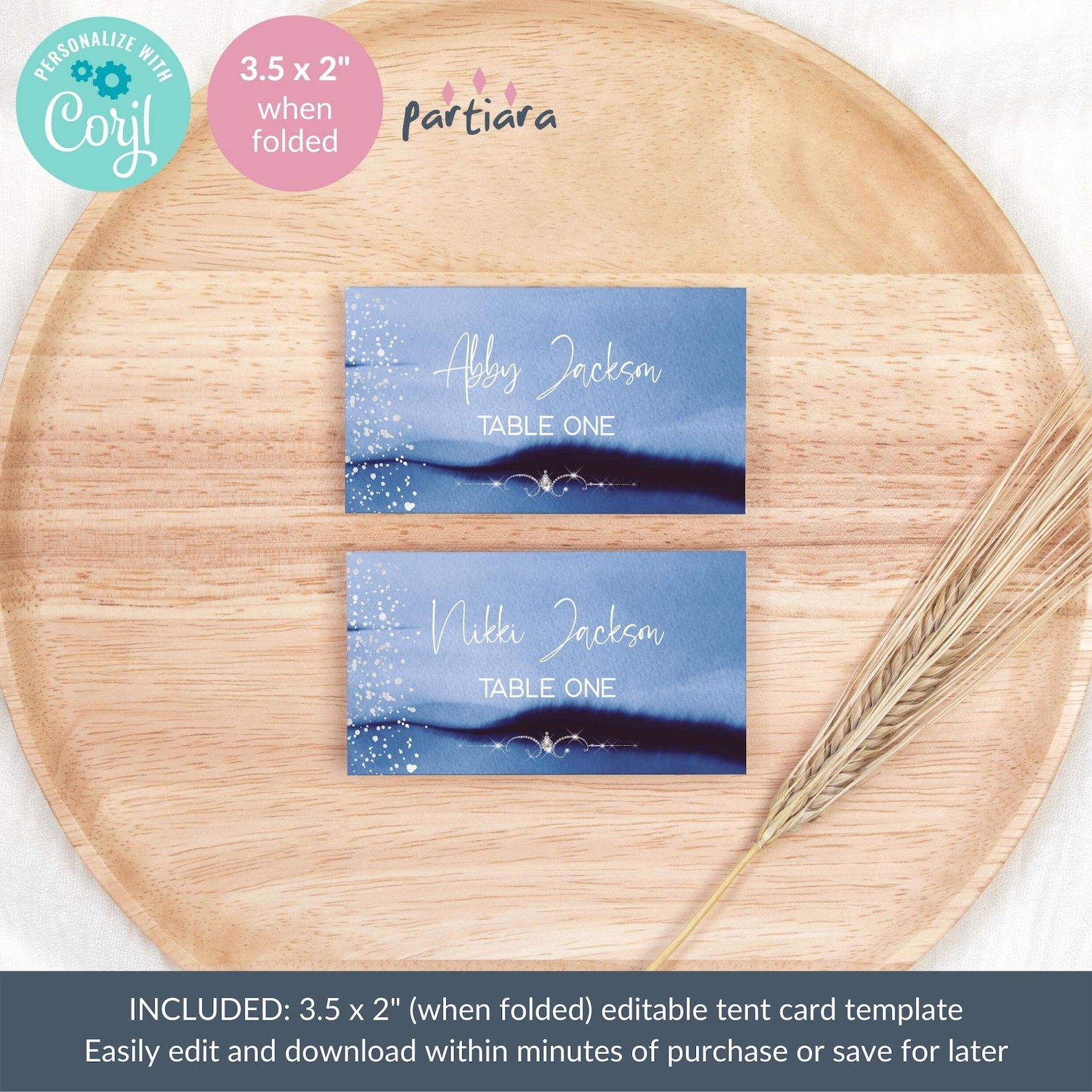 Birthday Dinner Table Name Cards Seating Place Cards Navy Blue - Etsy ...