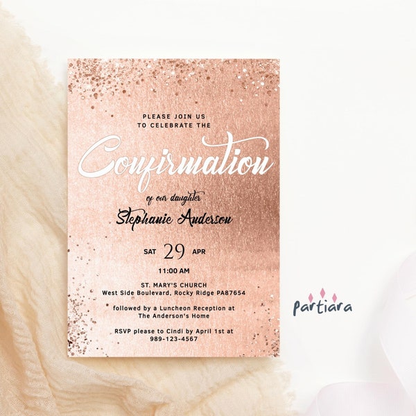 Confirmation Party Invitation - Etsy