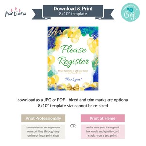 Event Registration Sign Graduation Party Table Poster Instant Download ...