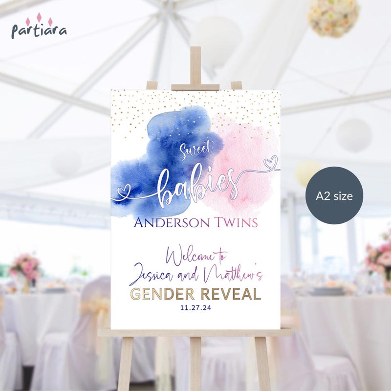Twins Gender Reveal - Etsy