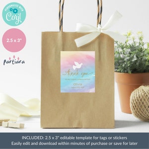 Editable Confirmation Tag Template, Girls Confirmation Thank You Gift ...