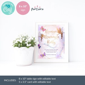 Measure Mummys Belly Sign Guessing Games Set Printable Girl Fairy ...