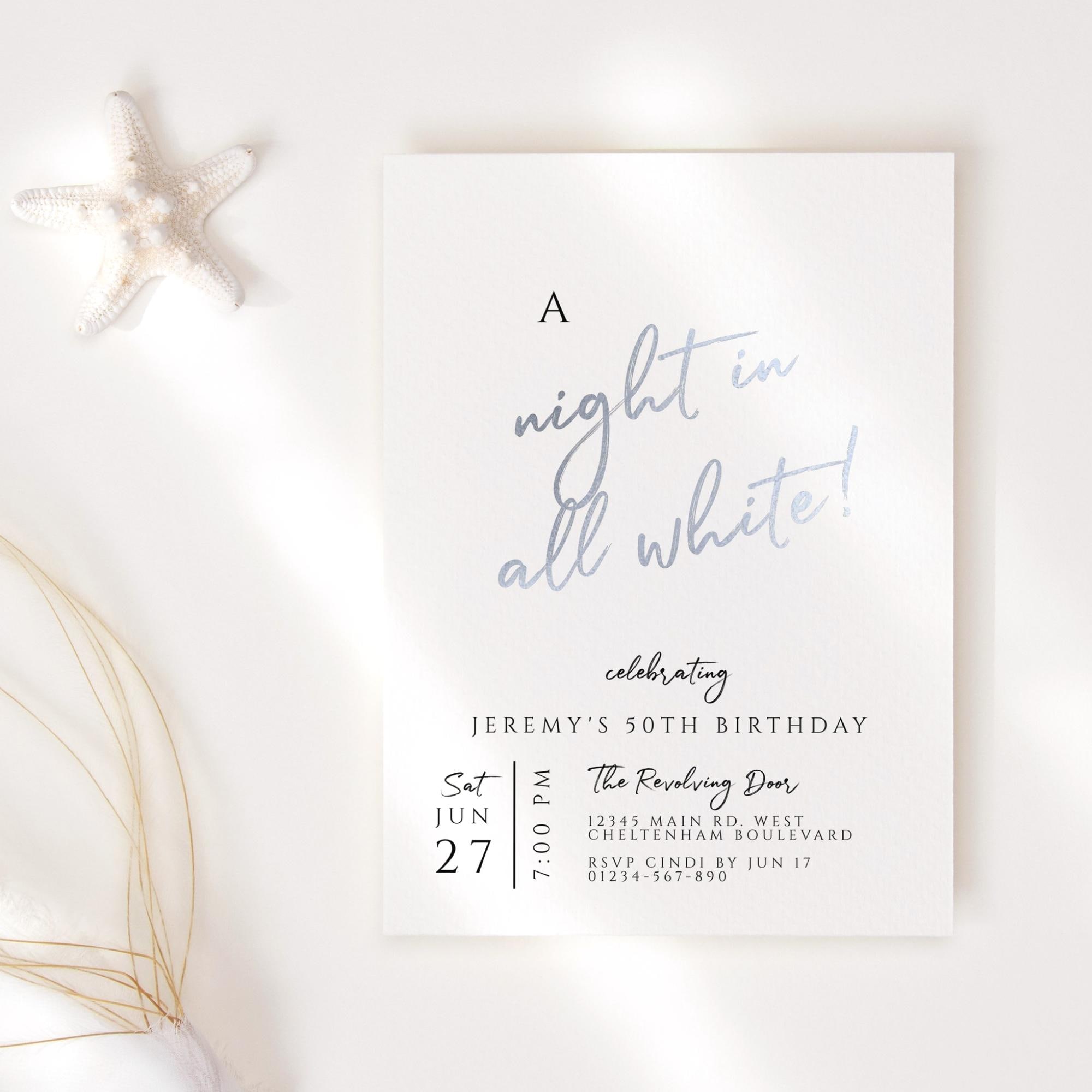 White Party Invitation Ideas Chalkboard Ornaments Christmas Party