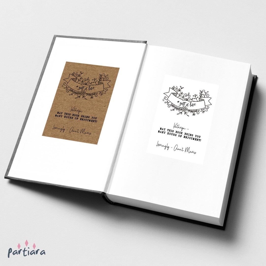 Editable Book Label Cards, Personalized Library Book Labels, This ...