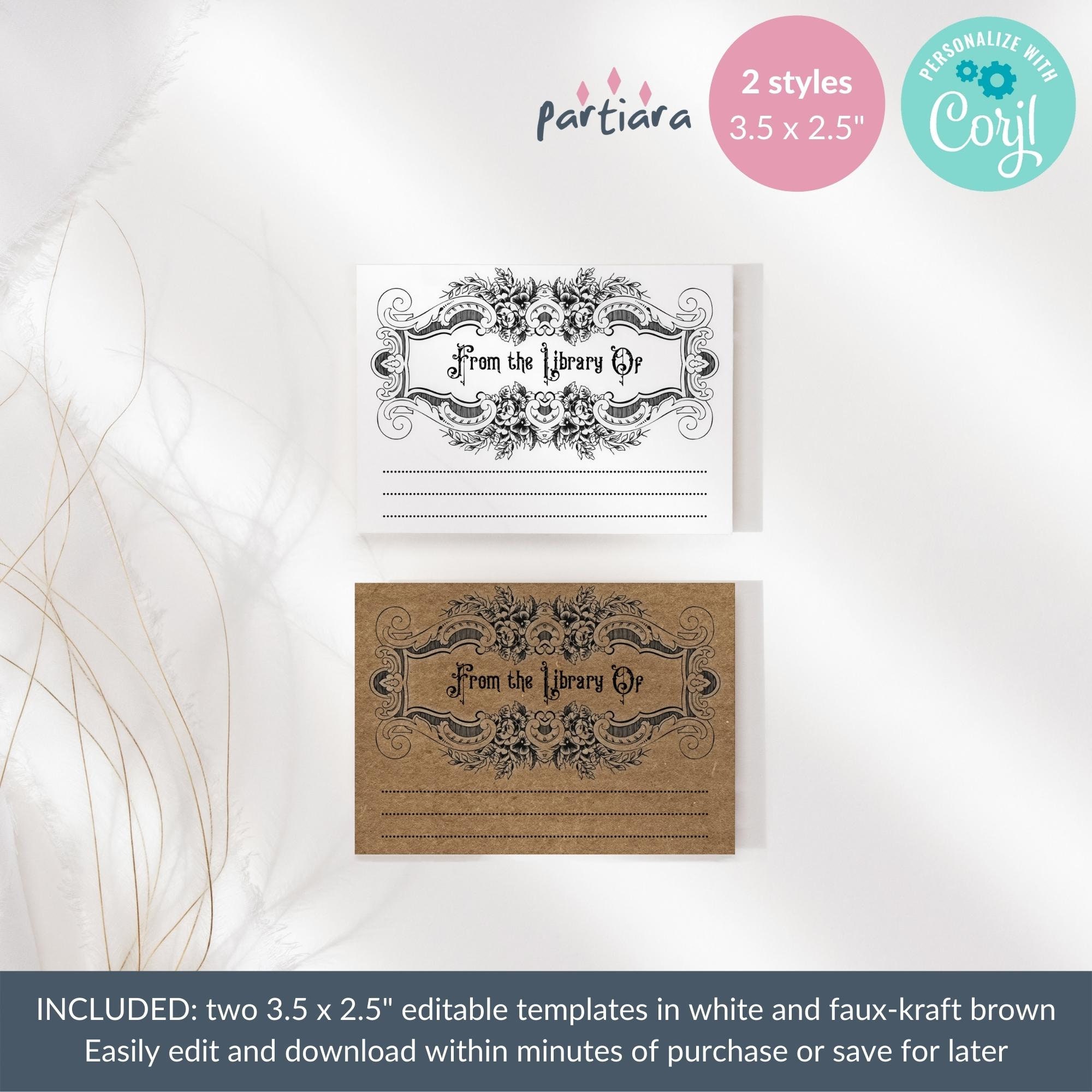 Book Plates, Bookplate Stickers, Printable Book Labels, This Book ...