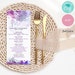 Purple Masquerade Menu Card Printable, Editable Masked Ball Dinner ...