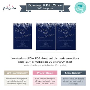 Class of 2023 Leavers Celebration Invite Printable Graduation Party ...