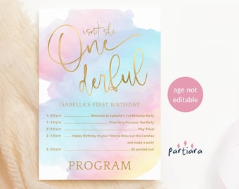 Rainbow Program Template - Etsy