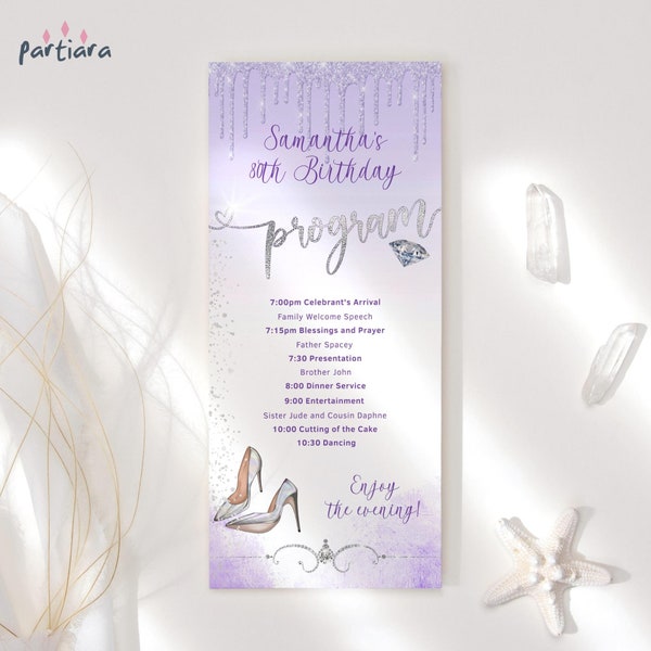 80th Birthday Party Program - Etsy