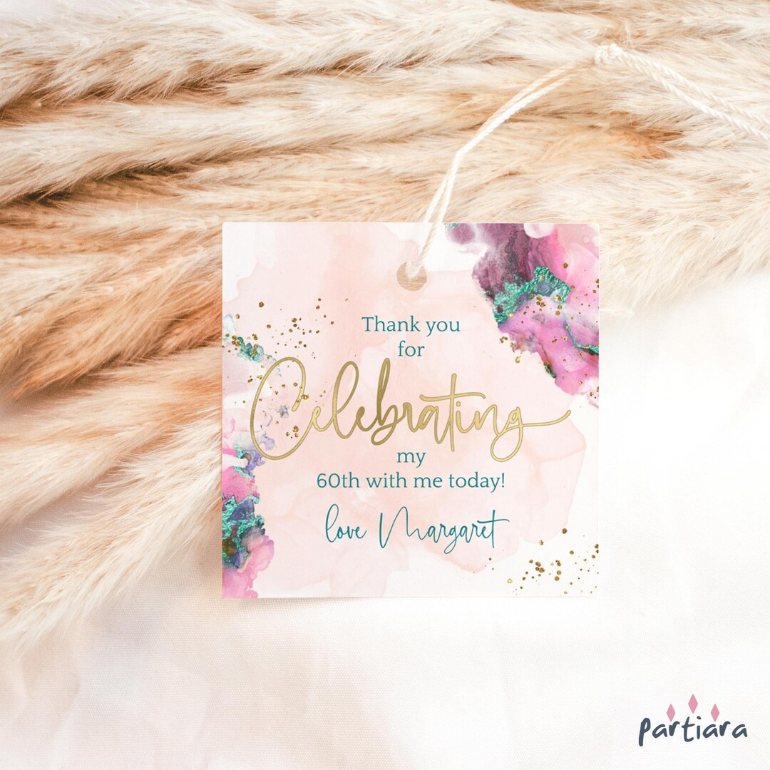 Birthday Thank You Gift Tag Printable, Ladies Dinner Retirement Party ...