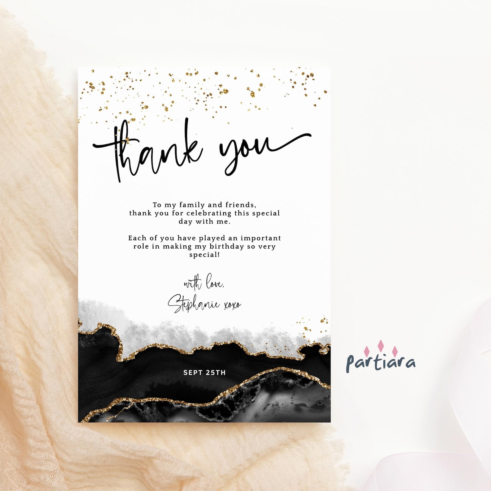 Birthday Thank You Plate Card Template, Place Setting Table Welcome ...