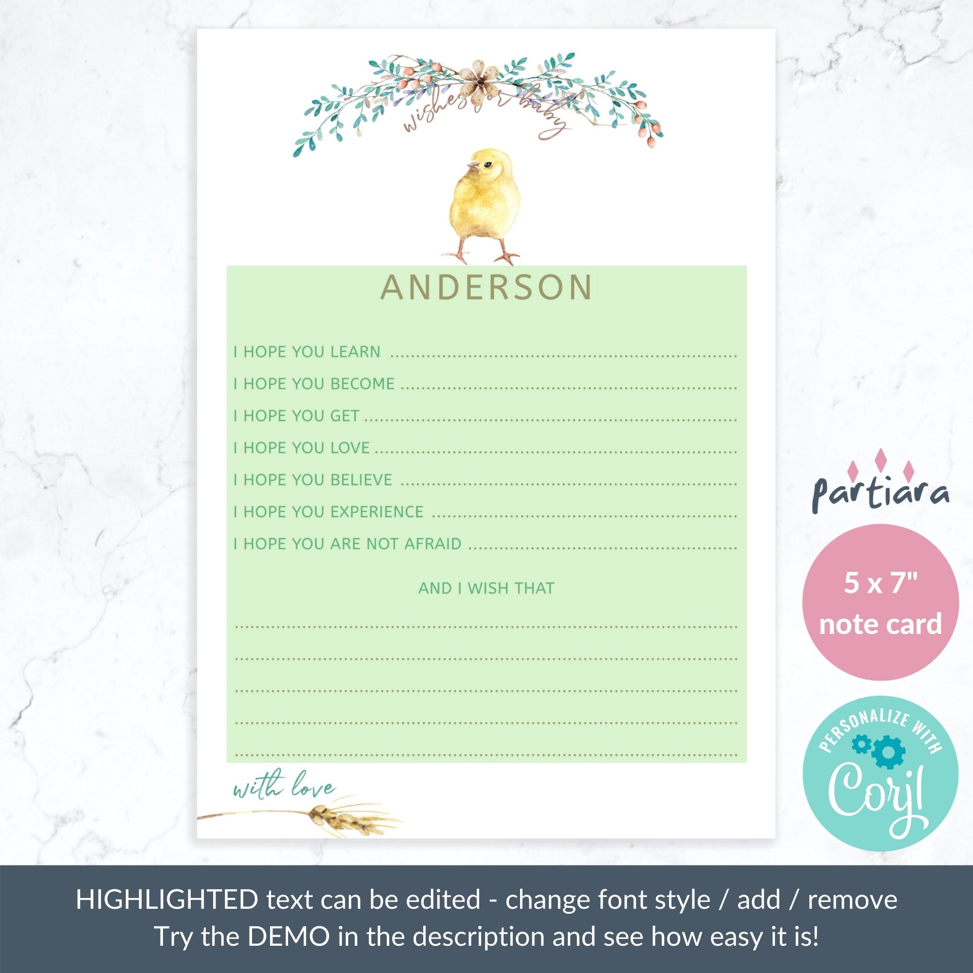 Mother Hen Wishes for Baby Printable Chicken Baby Shower Games - Etsy