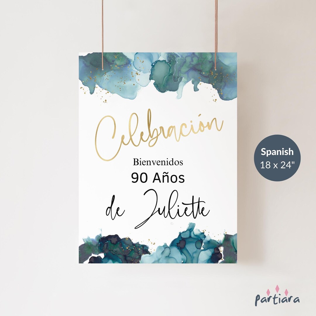 Birthday Welcome Sign Spanish Party Poster Decoration Printable Ladies ...