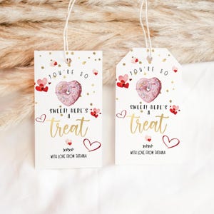 Sweetheart Birthday Treats Tag Printable, Girl Valentines Day Candy ...