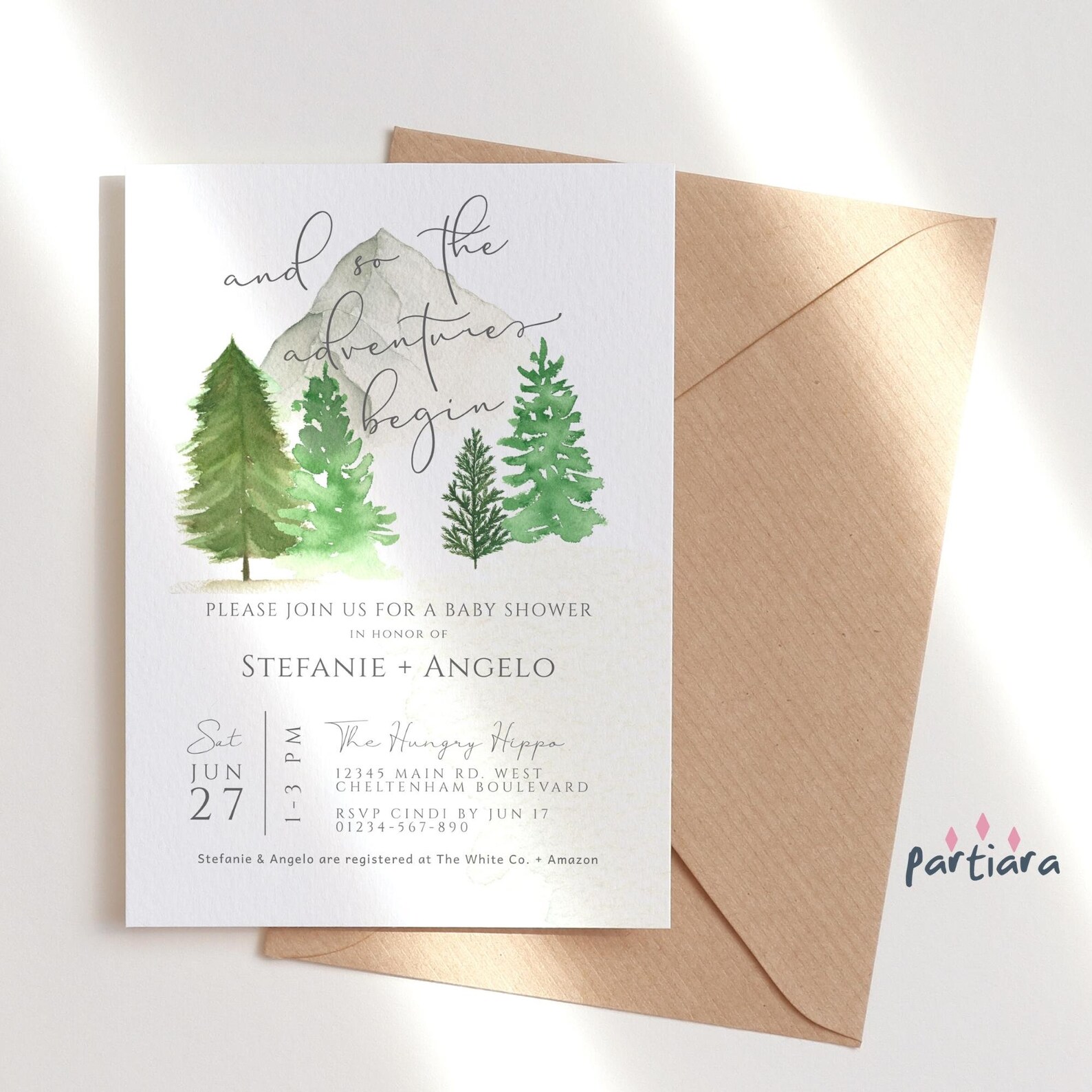 Baby Shower Forest Invite Boy Adventure Party Invitation - Etsy